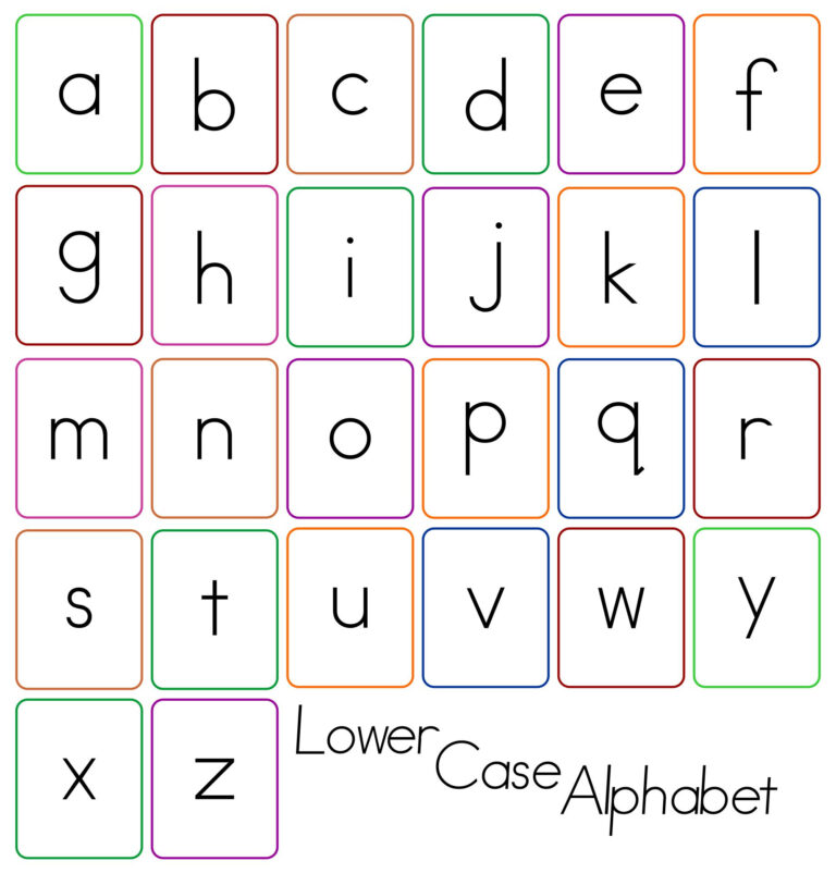 10 Best Printable Lower Case Alphabet Flash Cards Printablee ...