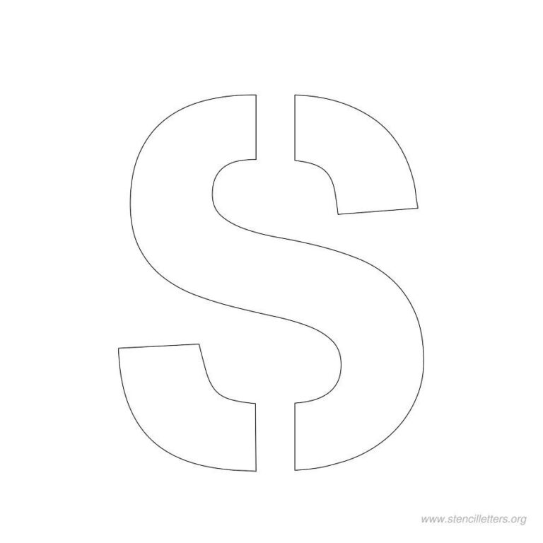 2 Inch Stencil Letter S Letter Stencils Stencils Printables Stencils ...