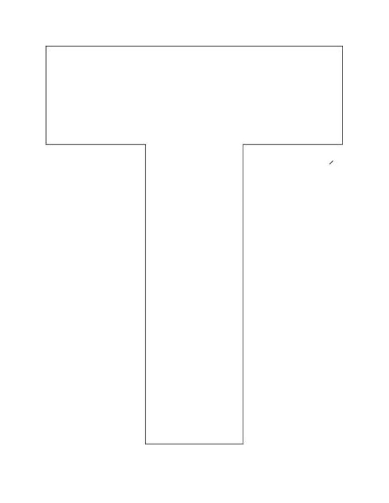 Alphabet Letter T Template For Kids2 Lettering Alphabet Letter A ...
