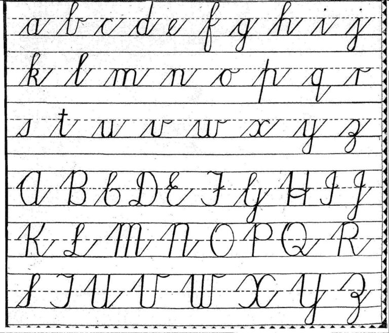Cursive Alphabet Chart Printable AlphabetWorksheetsFree | Printable ...