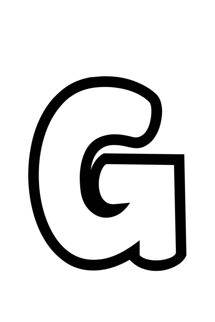 Free Printable Bubble Letter Stencils Bubble Letter G Stencil ...