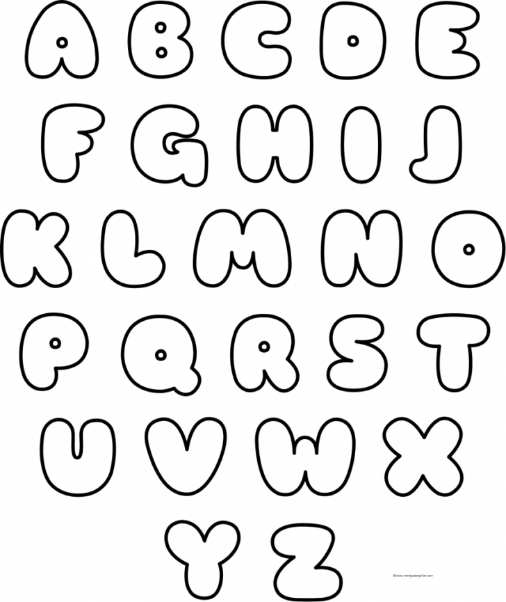Uppercase Bubble Letters Printable Lettering Alphabet Fonts Bubble ...