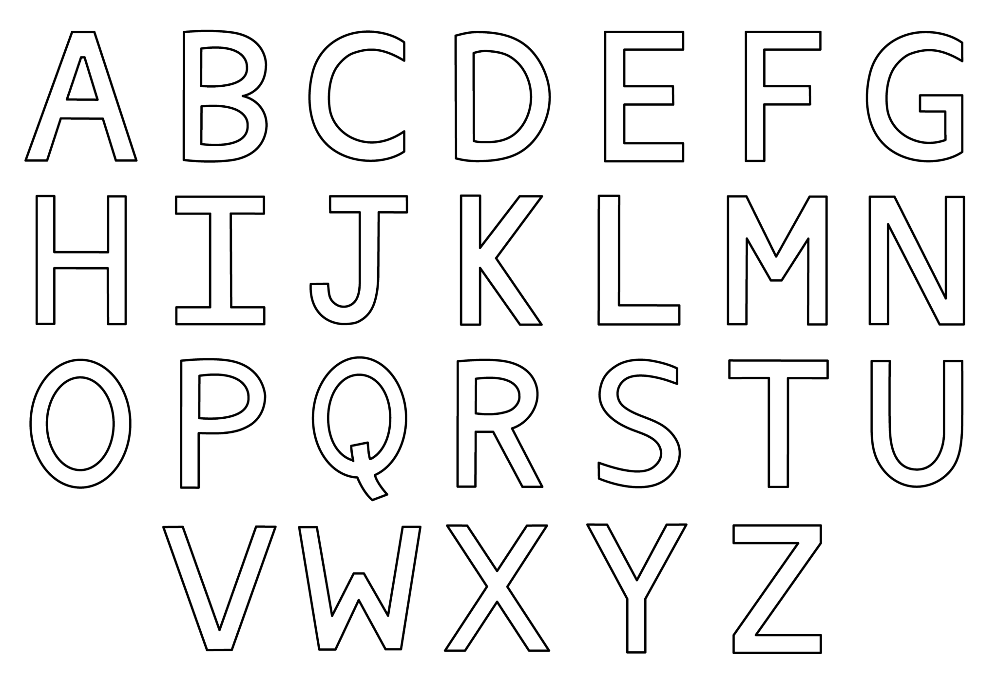 Whole Alphabet Coloring Pages Free Printable Coloring Home | Printable ...